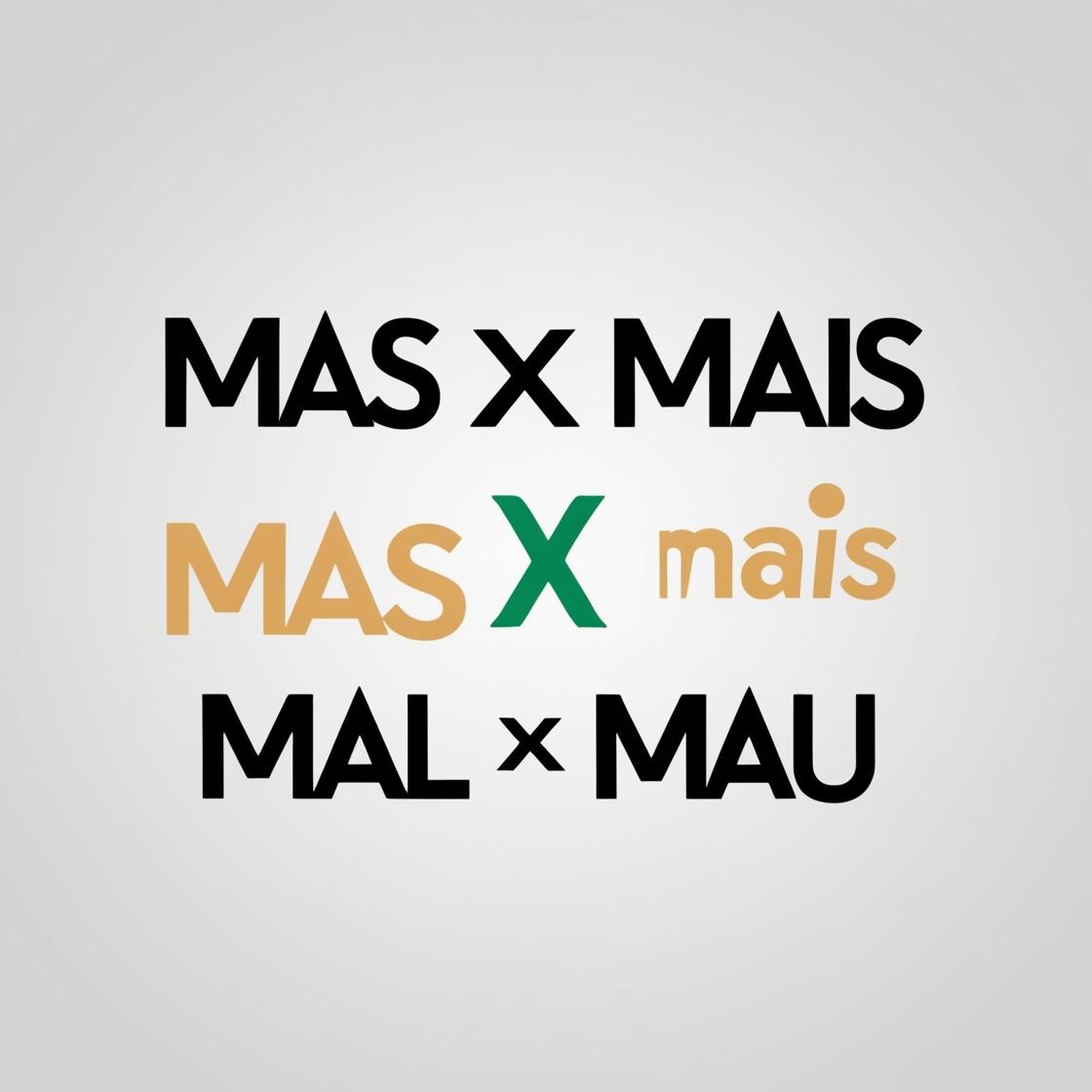 Atividade sobre Mau x Mal e Mas x Mais (com Gabarito) - Professora Suzana